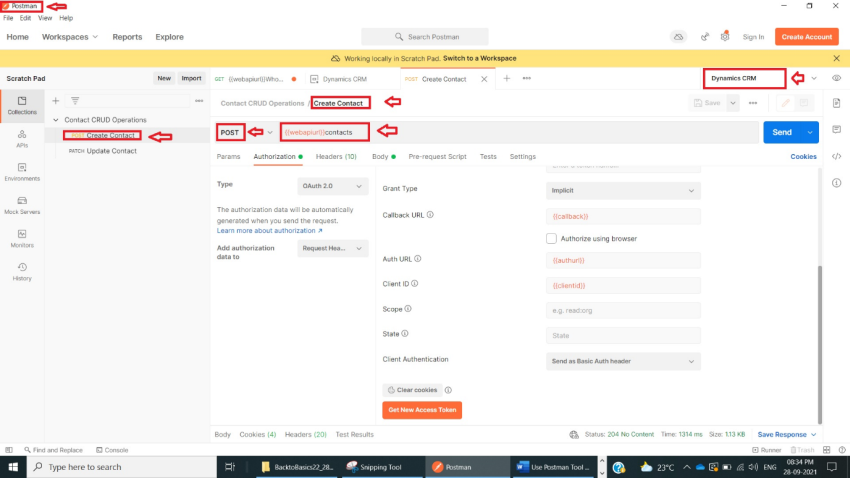 Use Postman Tool To Create And Update Records In Dynamics CRM
